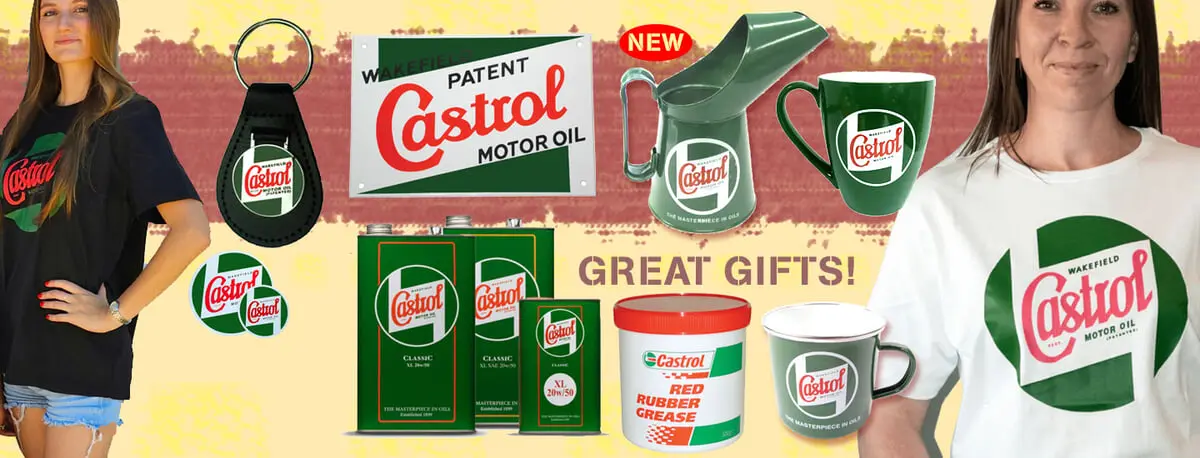 Castrol Classic Oils, Apparel, & Gear